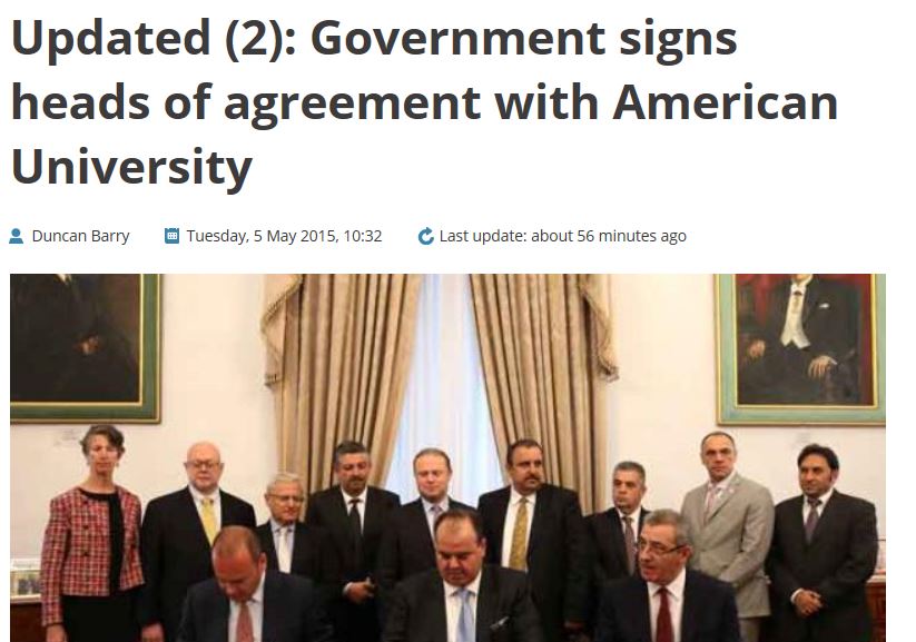 The agreement was signed with a Jordanian construction company and not ...