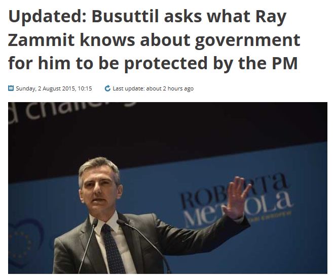 It’s probably what he knows about Manuel Mallia rather than the ...