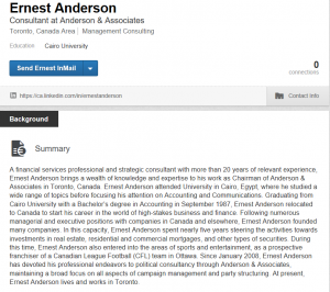 A new name, but still a shyster: the bios and CVs of Ernest Anderson ...